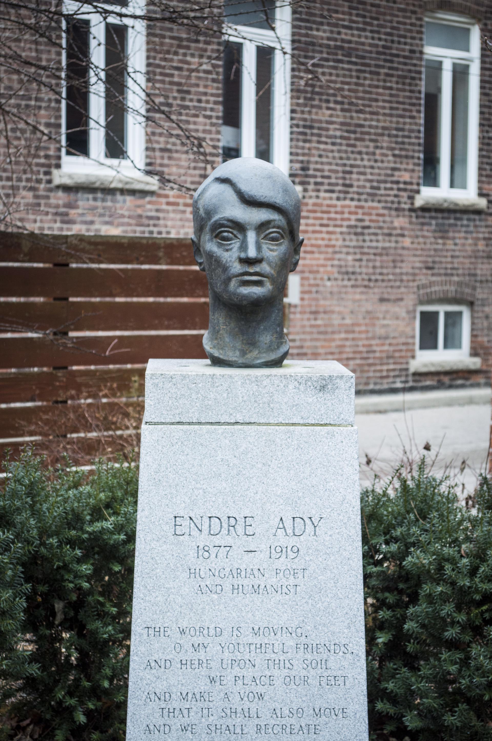 Bust of Endre Ady, Toronto, ON - Hungarian heritage in Canada